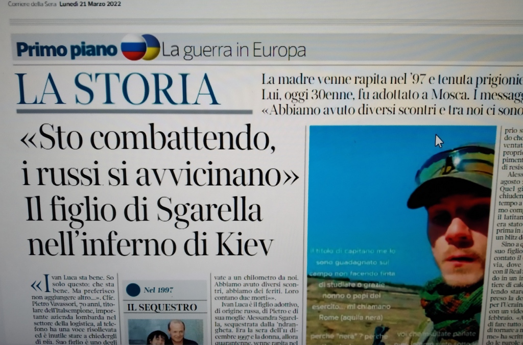 Il figlio di Alessandra Sgarella è in Ucraina a combattere i Russi ...